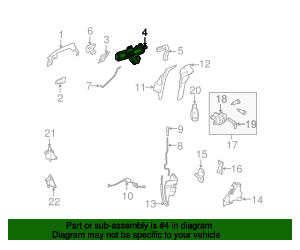 204-760-23-34 - Handle Base 2008-2020 Mercedes-Benz | MB Parts Express