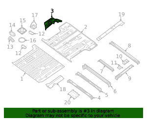 2012-2019 Nissan Floor Extension G4530-1PAMA | OEM Parts Online