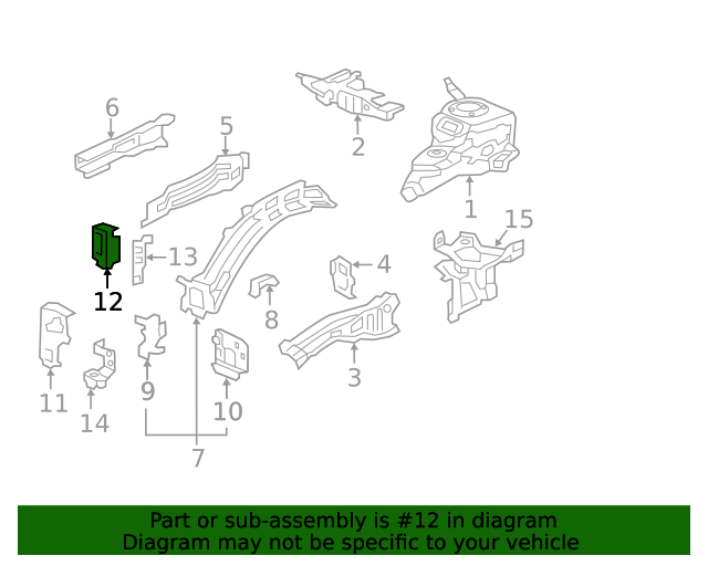 60821-TBA-A00ZZ - Bracket, R Front Sub-Frame (Front) - 2016-2021 Honda ...