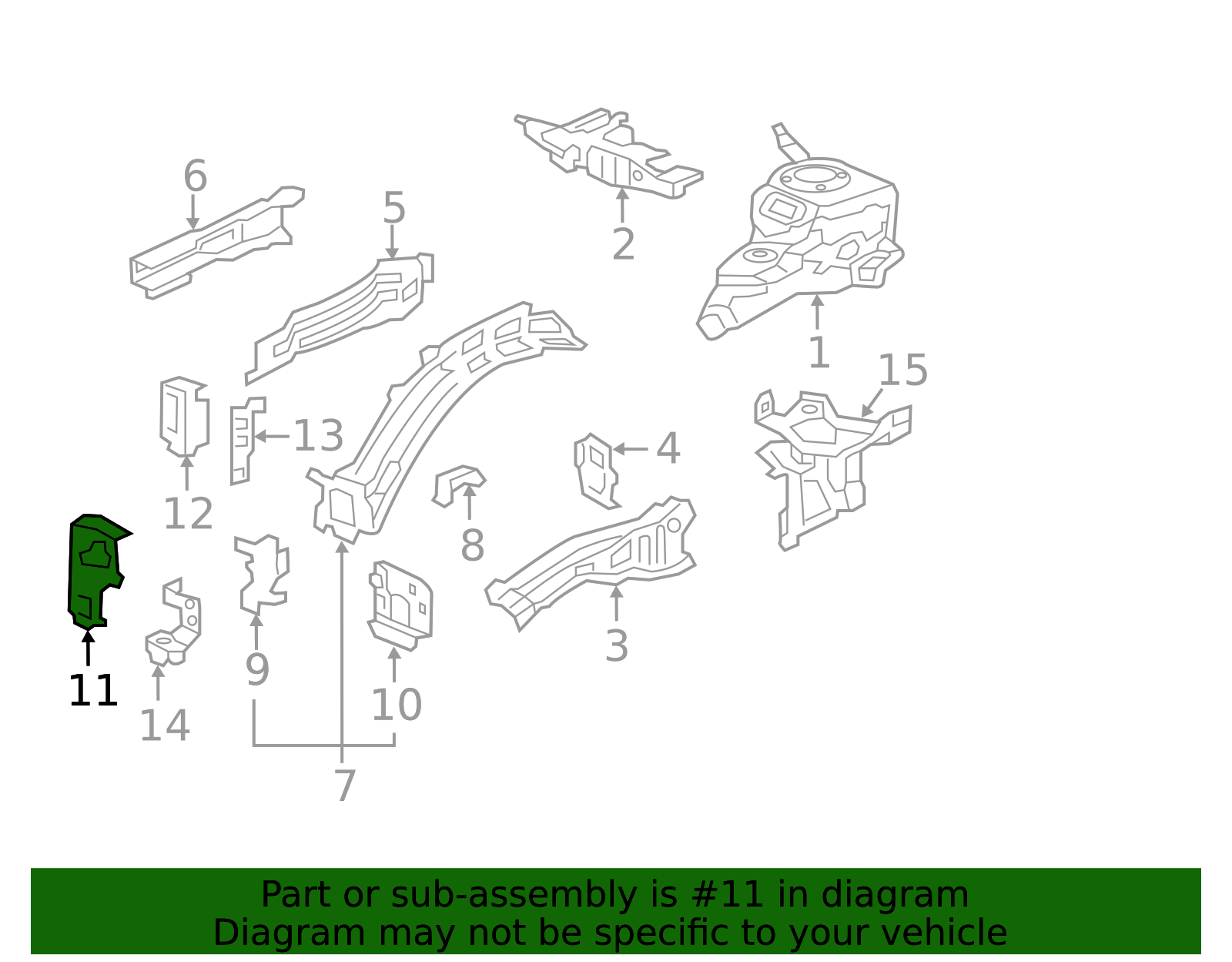 60919-TBA-A00ZZ - Flange L Front Bumper Beam Extension - 2016-2021 ...
