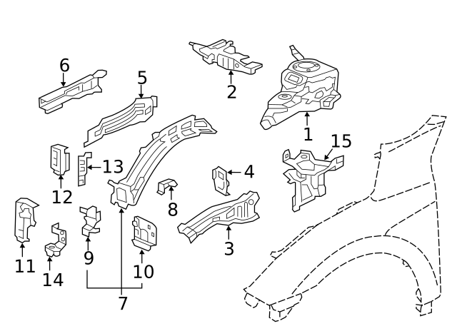 60822-TBA-A00ZZ - Plate R Front Side Frame - 2016-2021 Honda | Honda ...