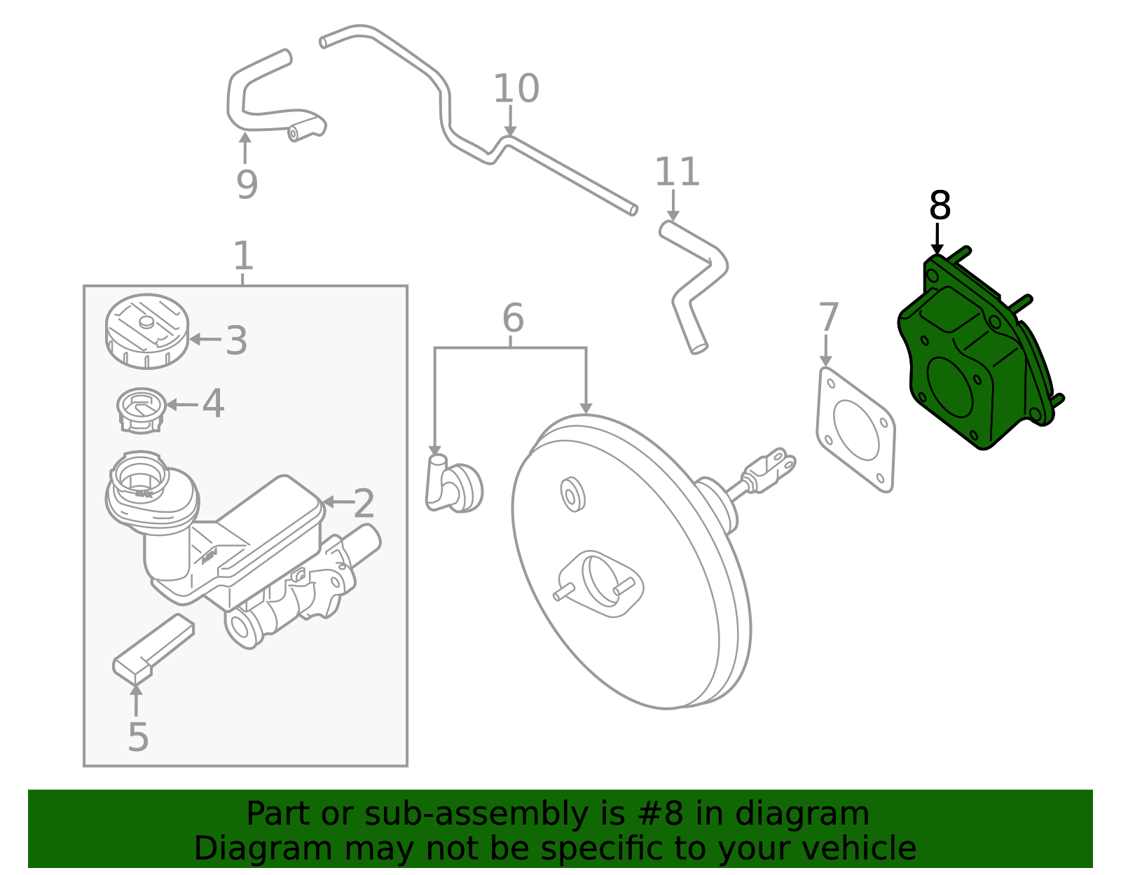 2017-2019 Nissan Rogue Power Brake Booster Spacer 47211-4BC0A ...