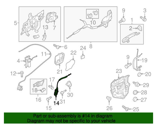 C513-72-3C0D - Latch - 2012-2015 Mazda 5 | Werner Mazda Parts
