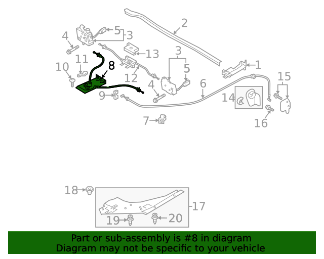 4M8-823-529-B - Hood Release Cable 2019-2023 Audi | AutoNationParts.com