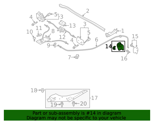 4M8-823-533-H-4PK - Hood Release Handle 2019-2023 Audi ...