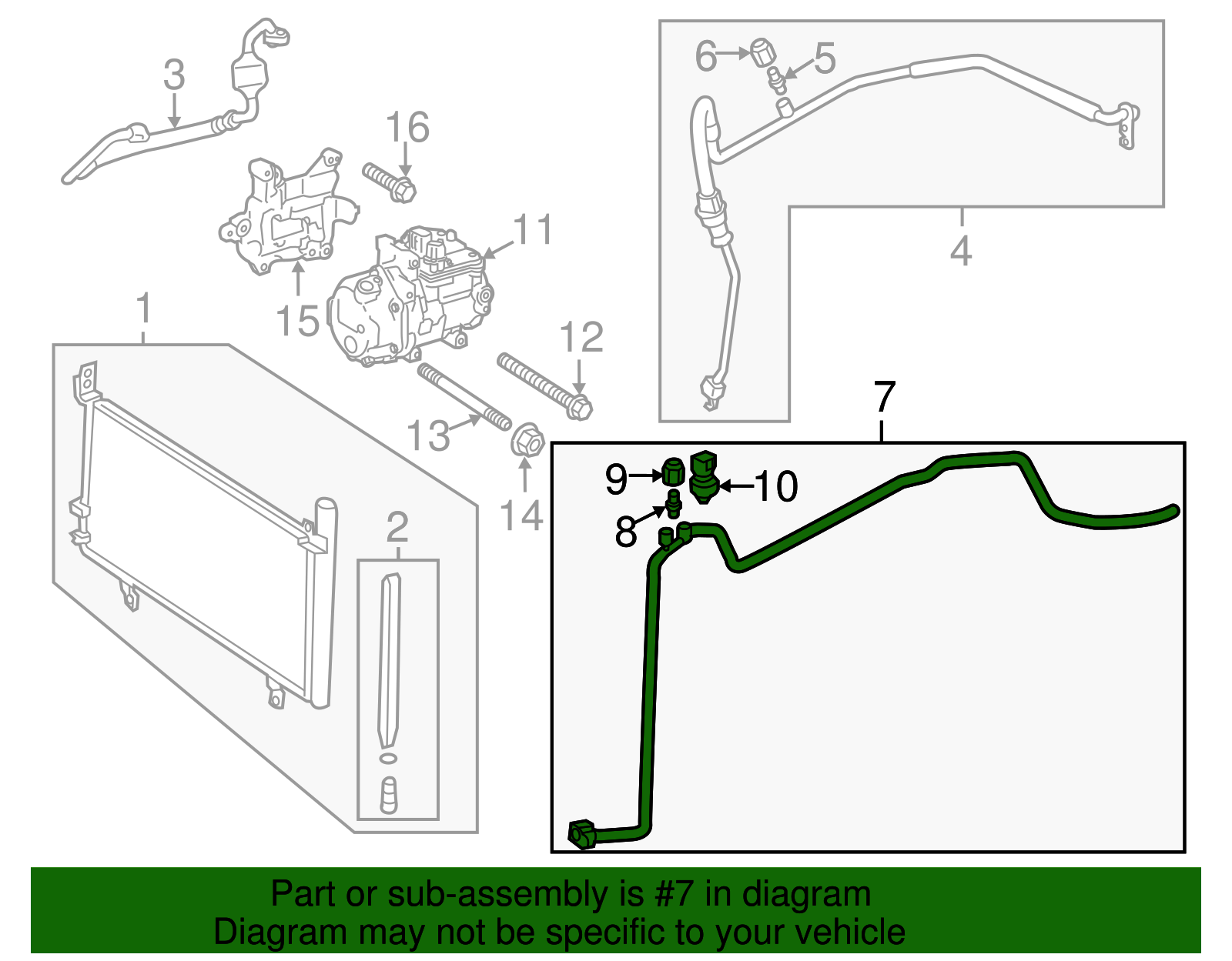 88711-06440 - High-Quality A/C Refrigerant Discharge Hose for 2012-2018 ...