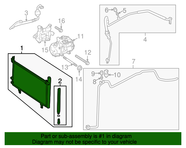 2012-2018 Toyota Condenser Assembly 88460-33130 | Toyota Parts Center