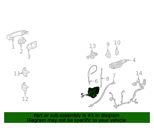 2016-2025 GM Passenger Side Rear Side Door Latch 13546554 GM ...