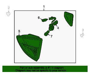 2007-2012 Hyundai Veracruz Tail Lamp Assembly 92405-3J000 | OEM Parts ...