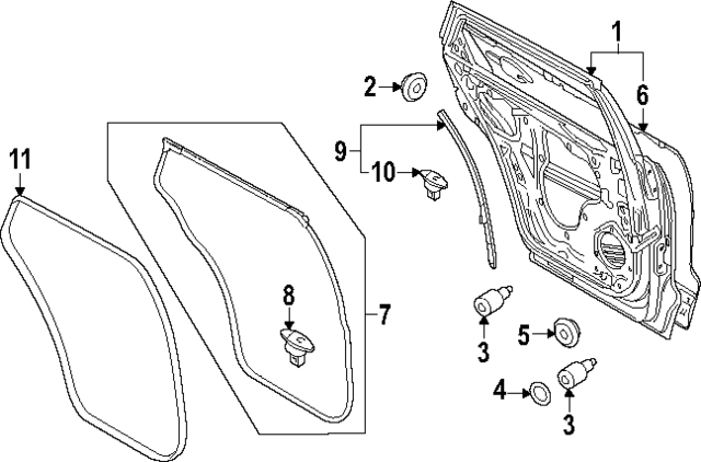 2024 Mazda CX-90 Rear Weather-Strip KMV6-73-76Z | Florida Mazda Parts