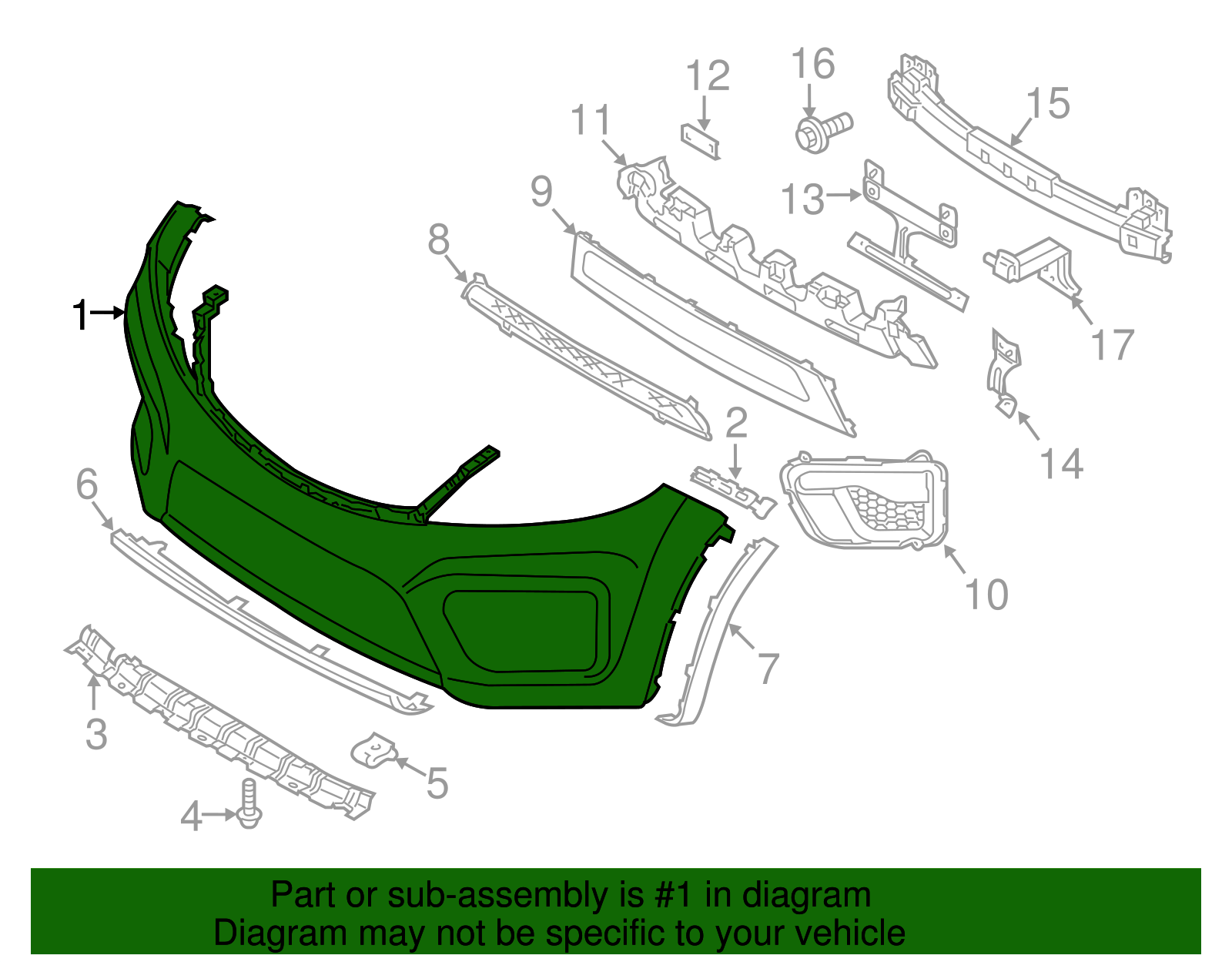 86511-1U200 - Bumper Cover 2011-2013 Kia Sorento | Kia.Parts Store
