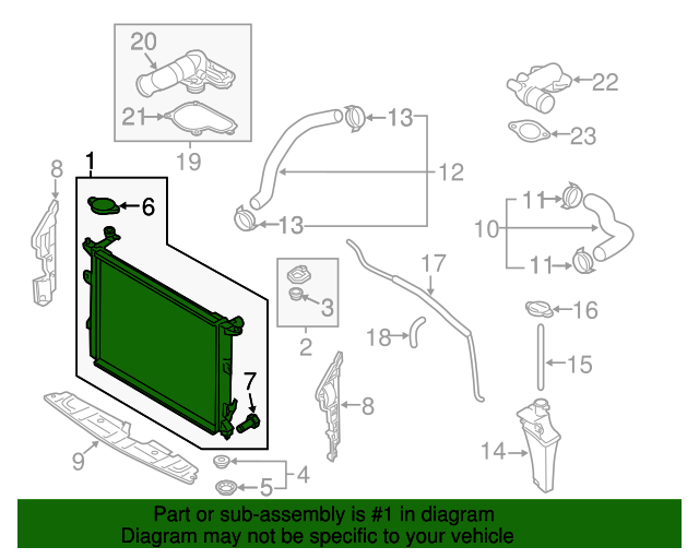 2011 Hyundai Equus Radiator Assembly 25310-3N800 | QuirkParts