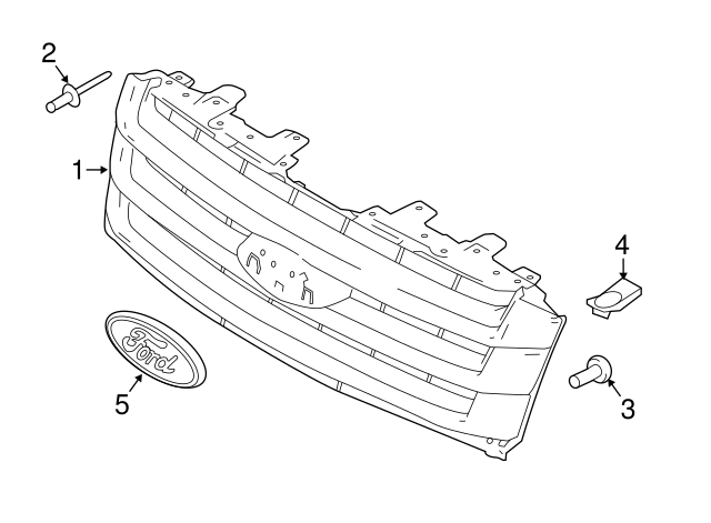 2015-2017 Ford Expedition Grille FL1Z-8200-A | TascaParts.com