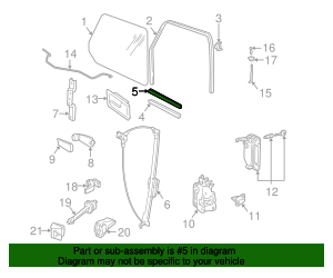 1984-2003 Volkswagen Lift Channel Seal 831-837-565 | Wolfsburg Parts Direct