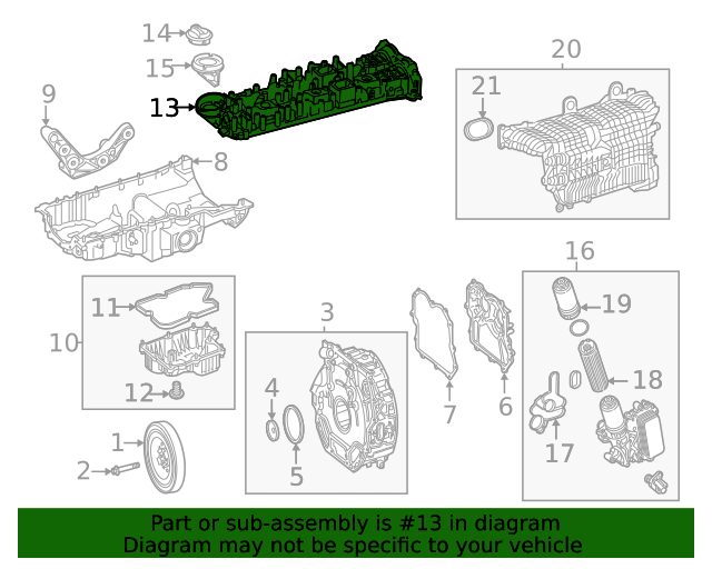 256-050-15-01 - Engine Valve Cover 2023-2024 Mercedes-Benz S 580e ...