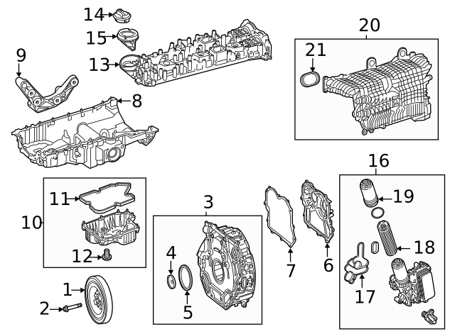 656-010-68-01 - Oil Pan 2021-2023 Mercedes-Benz | Mercedes-Benz USA Parts