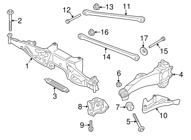 2014-2022 Mini Suspension Trailing Arm Bolt 33-32-6-858-053 | Mini ...