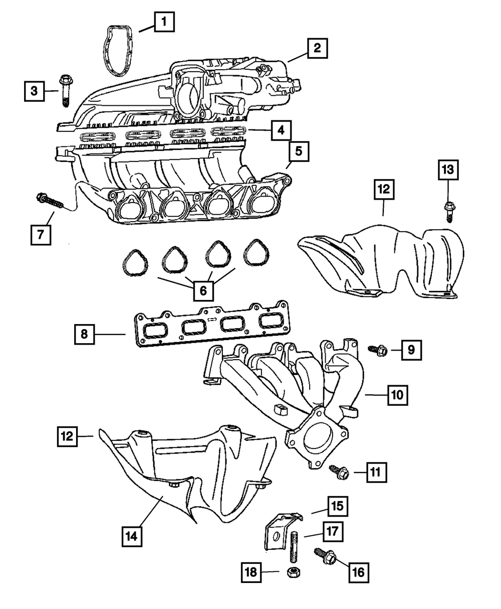 2001-2010 Mopar Intake Manifold Gasket 4884648AA | My Mopar Parts