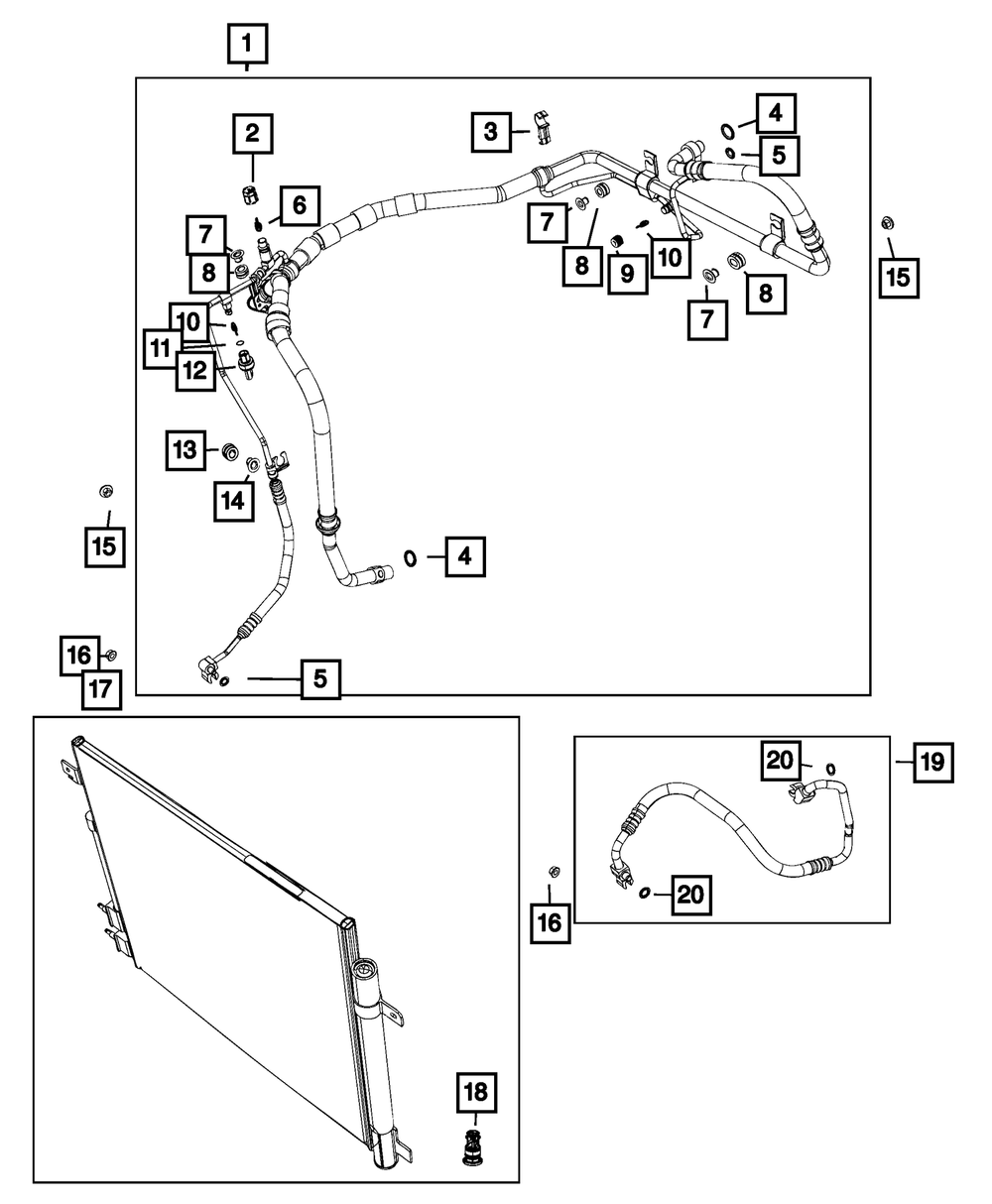 68308727AA - A/C Pressure Transducer Valve 2008-2025 Mopar | Mopar ...