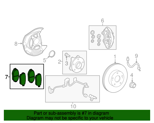 04465-30510 - Disc Brake Pad Set Front - 2013-2021 Lexus | DiscMonster