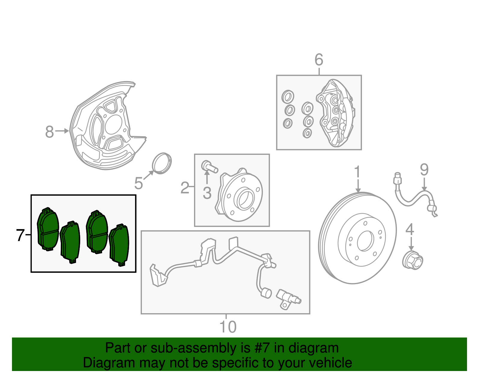 2013-2020 Lexus Disc Brake Pad Set Front 04465-30510 | OEM Parts Online