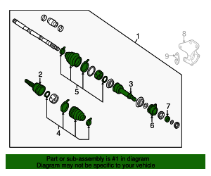 2019-2023 Nissan Murano Axle Assembly 39100-9UE5C | Parts for Nissans