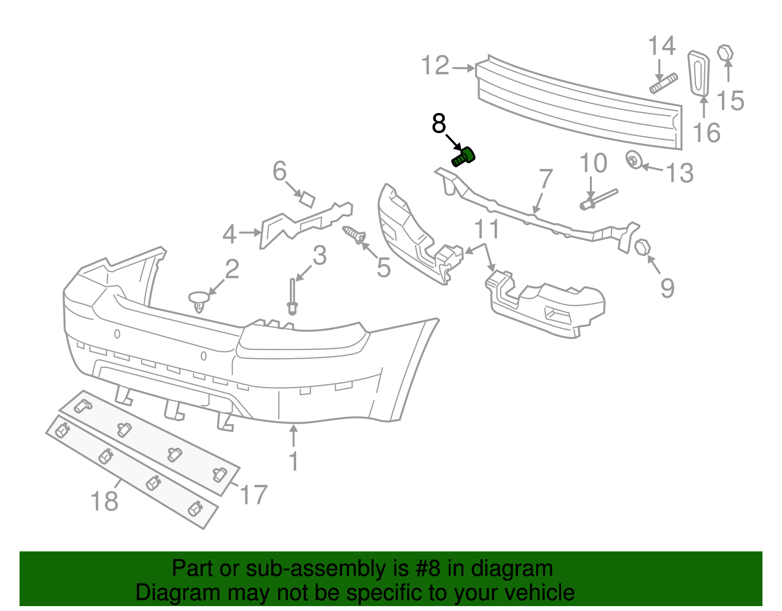 W706676-S300 - 2008-2019 Ford - Radiator Support Air Deflector Rivet ...