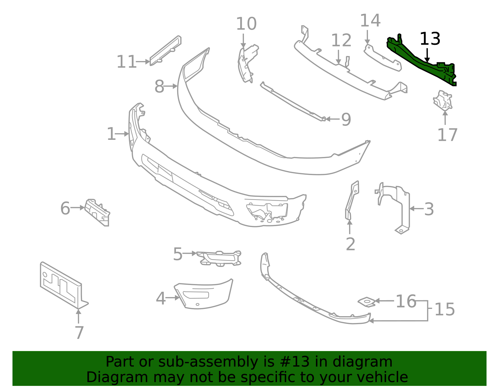 E1010-9FVMA - Impact Bar 2020-2024 Nissan TITAN | Nissan Parts ...