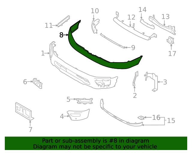 62023-9FV0H - Upper Cover 2020-2024 Nissan TITAN | Nissan Parts ...