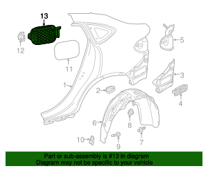 253-630-56-02 - Fuel Filler Housing 2017-2022 Mercedes-Benz ...