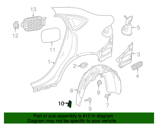 000-990-99-18 - Floor Pan Splash Shield Nut 2017-2024 Mercedes-Benz ...