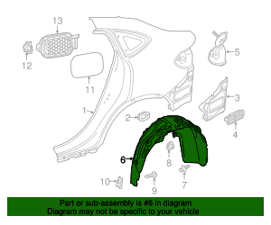 253-690-06-30 - Quarter Panel Splash Shield 2016-2022 Mercedes-Benz ...