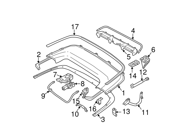 51718227910 - 2000-2006 BMW Compartment Door Seal (51-71-8-227-910 ...