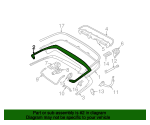 51718227910 - 2000-2006 BMW Compartment Door Seal (51-71-8-227-910 ...