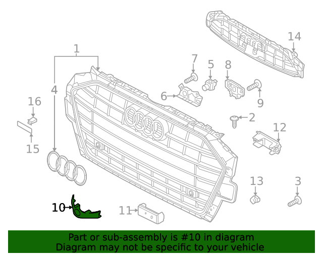 2020-2024 Audi Cap 8W0-853-140-F-9B9 | Audi USA Parts