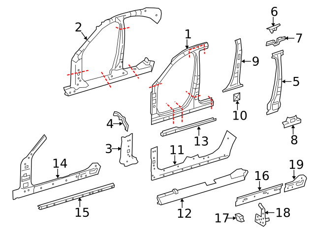 2014-2020 Mercedes-Benz Rocker Panel 222-637-16-35 | AutoNationParts.com