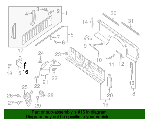 2016-2024 Nissan Fuel Door Bumper 60895-EZ00A | Temecula Nissan Parts