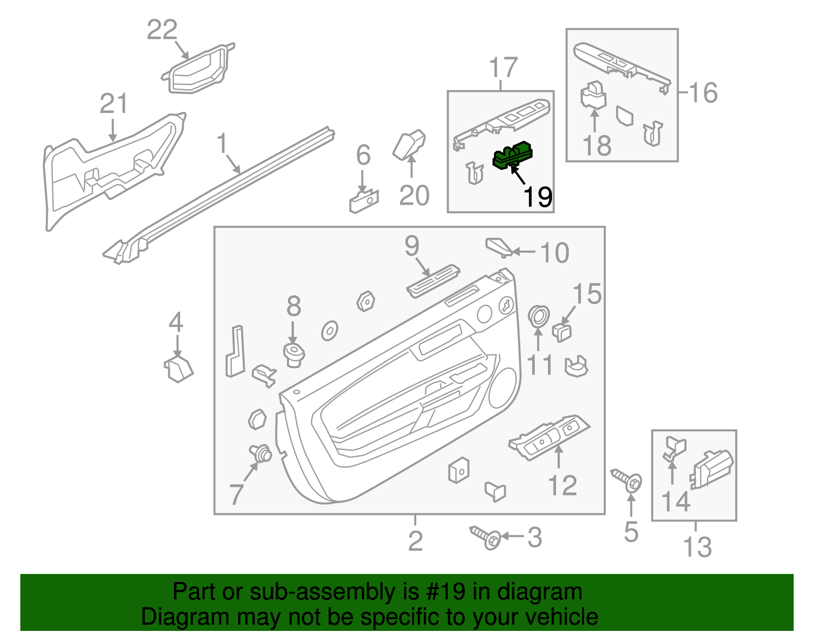 2015-2023 Ford Mustang Window Switch FR3Z-14529-AC | OEM Parts Online