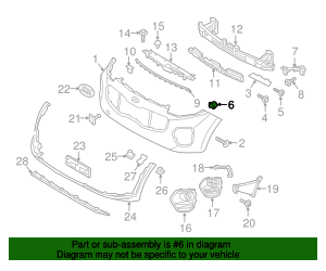 2017-2019 Kia Sportage Center Bracket - Driver's Side (LH) 86541-D9700 ...