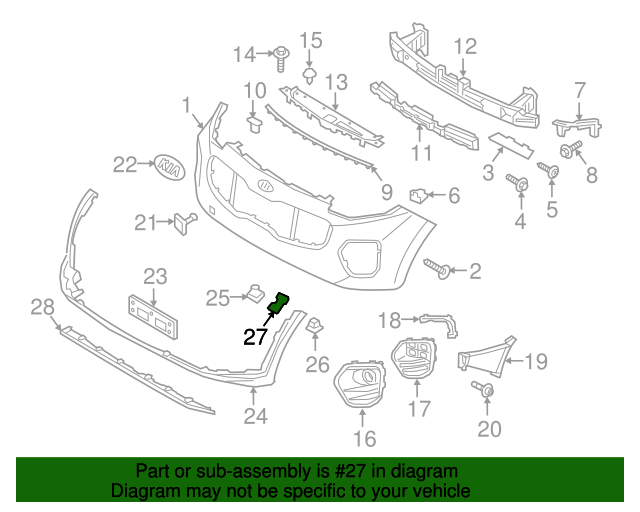 2017-2021 Kia Sportage OEM NEW 2017-20 Kia Sportage Front Bumper Right ...