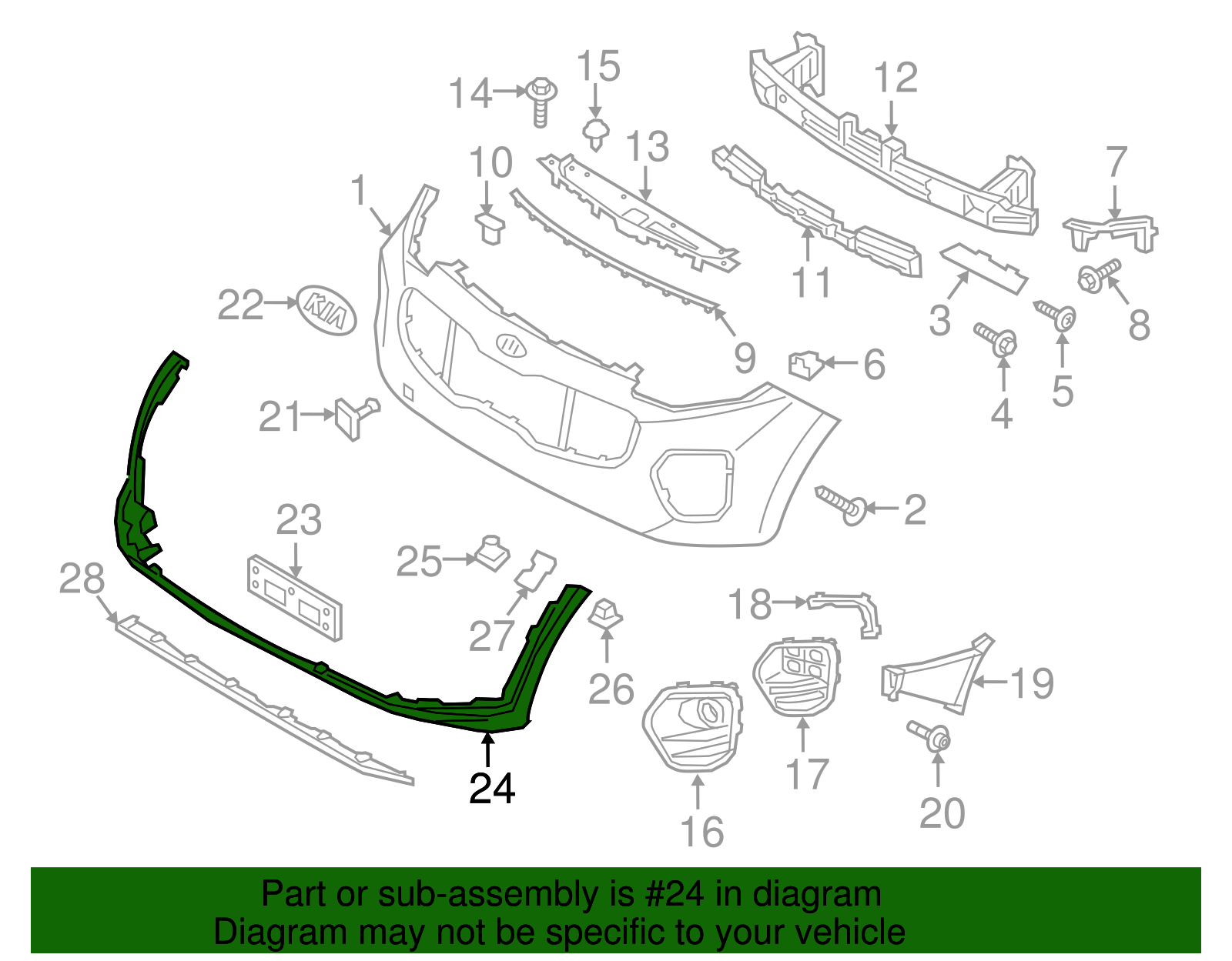 86512-D9020 - Valance Panel 2017-2019 Kia Sportage | Kia.Parts Store