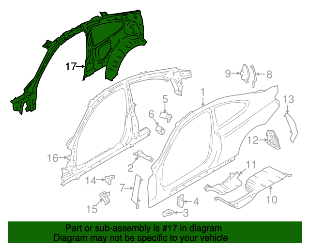 41218060174 - 2015-2020 BMW M4 Inner Uniside (41-21-8-060-174) | BMW of ...