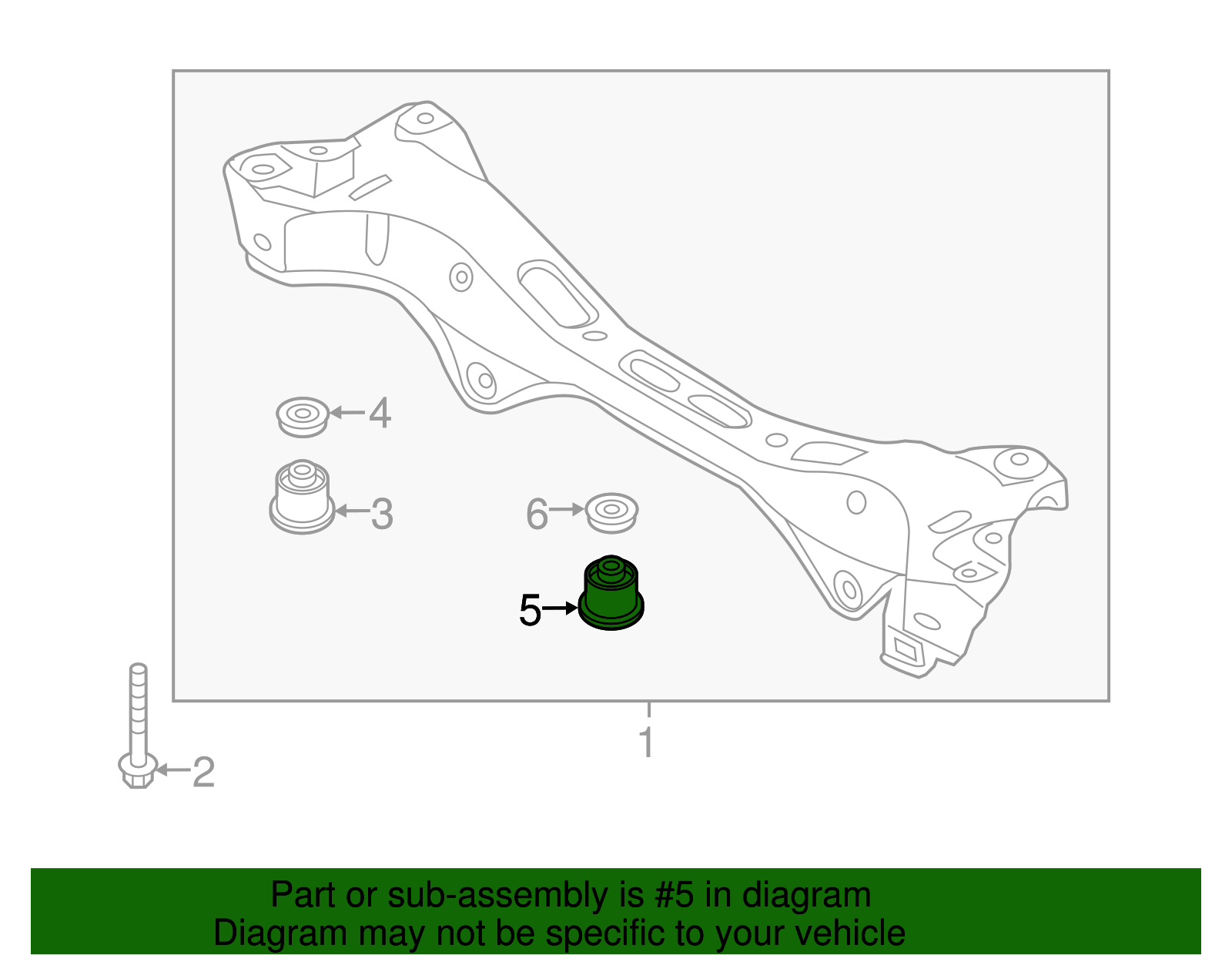 55456-3V000 - Suspension Cross-Member Rear Bushing 2012-2016 Kia | Kia ...