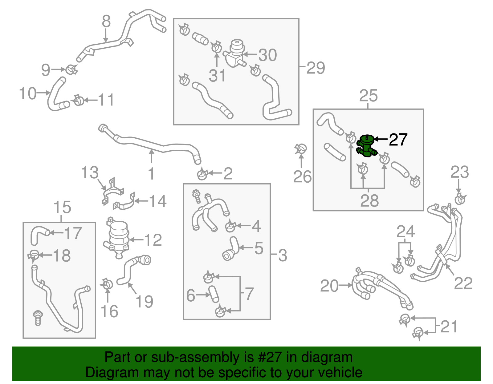 2011-2015 Volkswagen Touareg Vacuum Valve 7D0-121-805 | OEM Parts Online