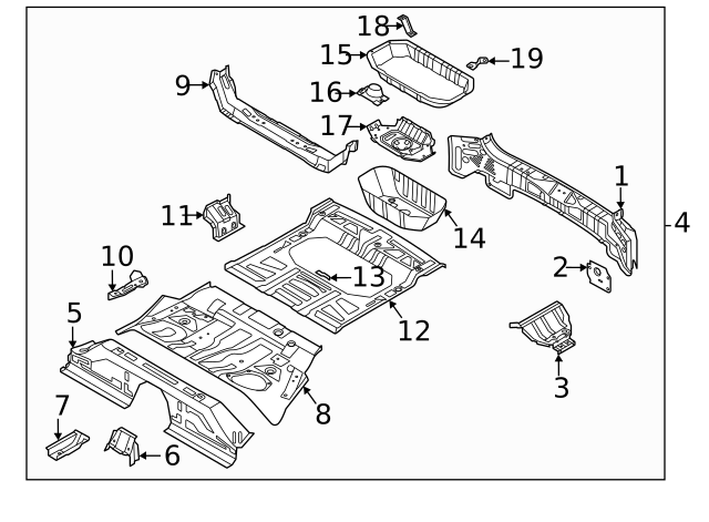 65500-AR200 - Floor Pan Assembly 2022-2023 Genesis GV70 | AutoNation Parts