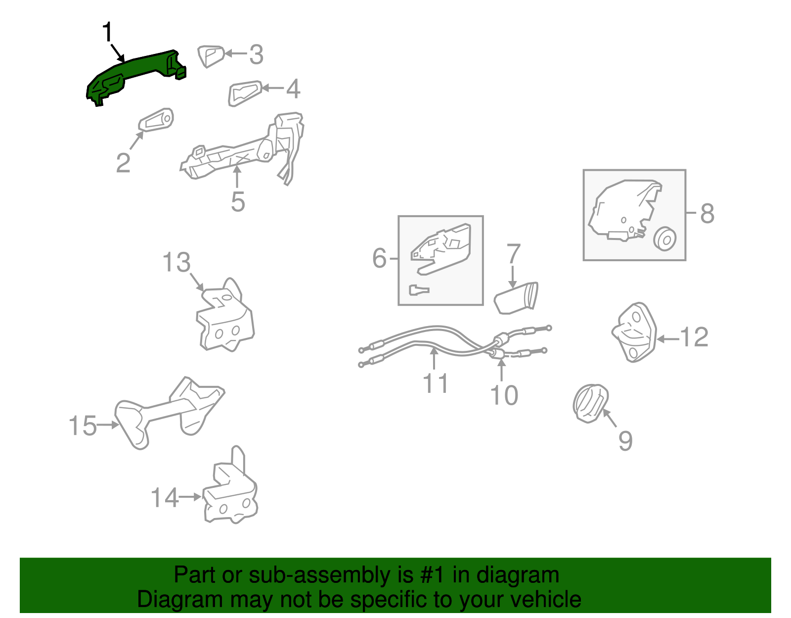 2018 Toyota RAV4 Handle, Outside 69211-42040-D2 | Toyota San Diego Parts