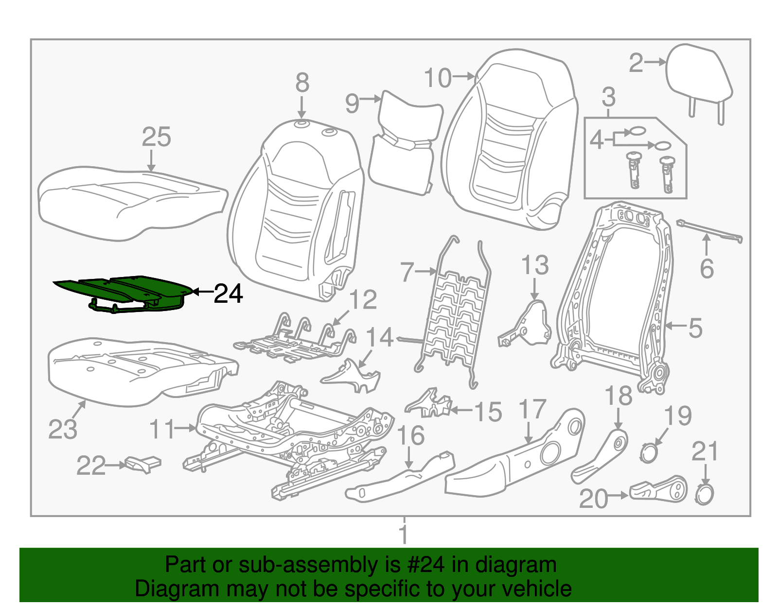 84369836 - Seat Heater Pad 2016-2019 Chevrolet Volt | Gateway Buick GMC ...