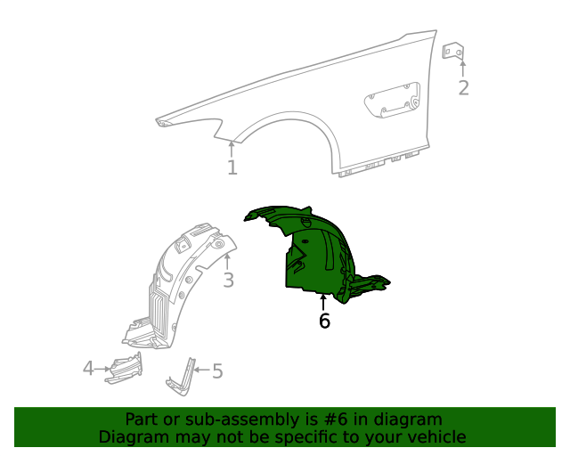 190-690-81-01 - Rear Fender Liner 2020 Mercedes-Benz AMG® GT R ...
