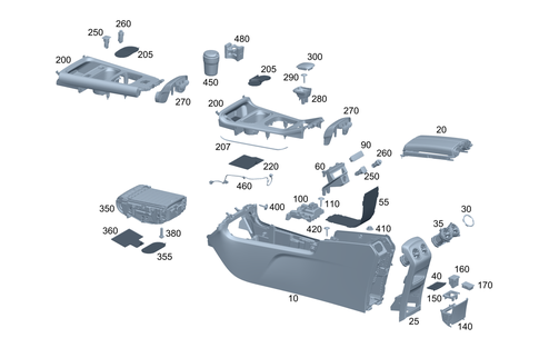 Center Console for 2023 Mercedes-Benz GLA250 | MB Online Parts