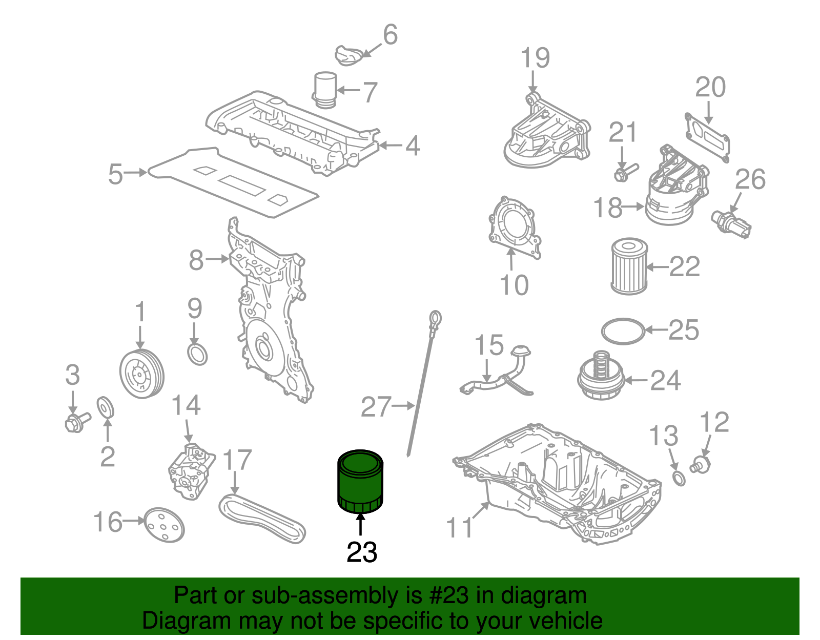 BE8Z-6731-AB - Oil Filter 2003-2025 Ford | Ford Parts Direct